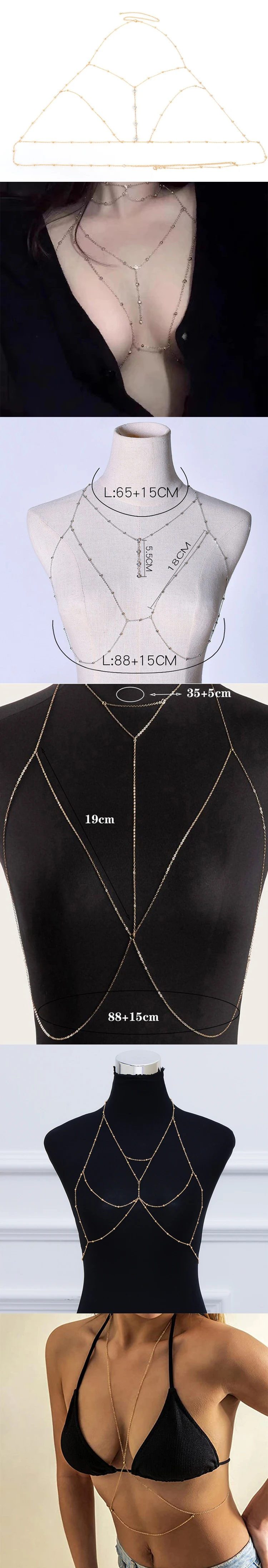 Fashion Summer Body Chain Foreign Trade Sexy Spicy Girl Diamond Fringed ...