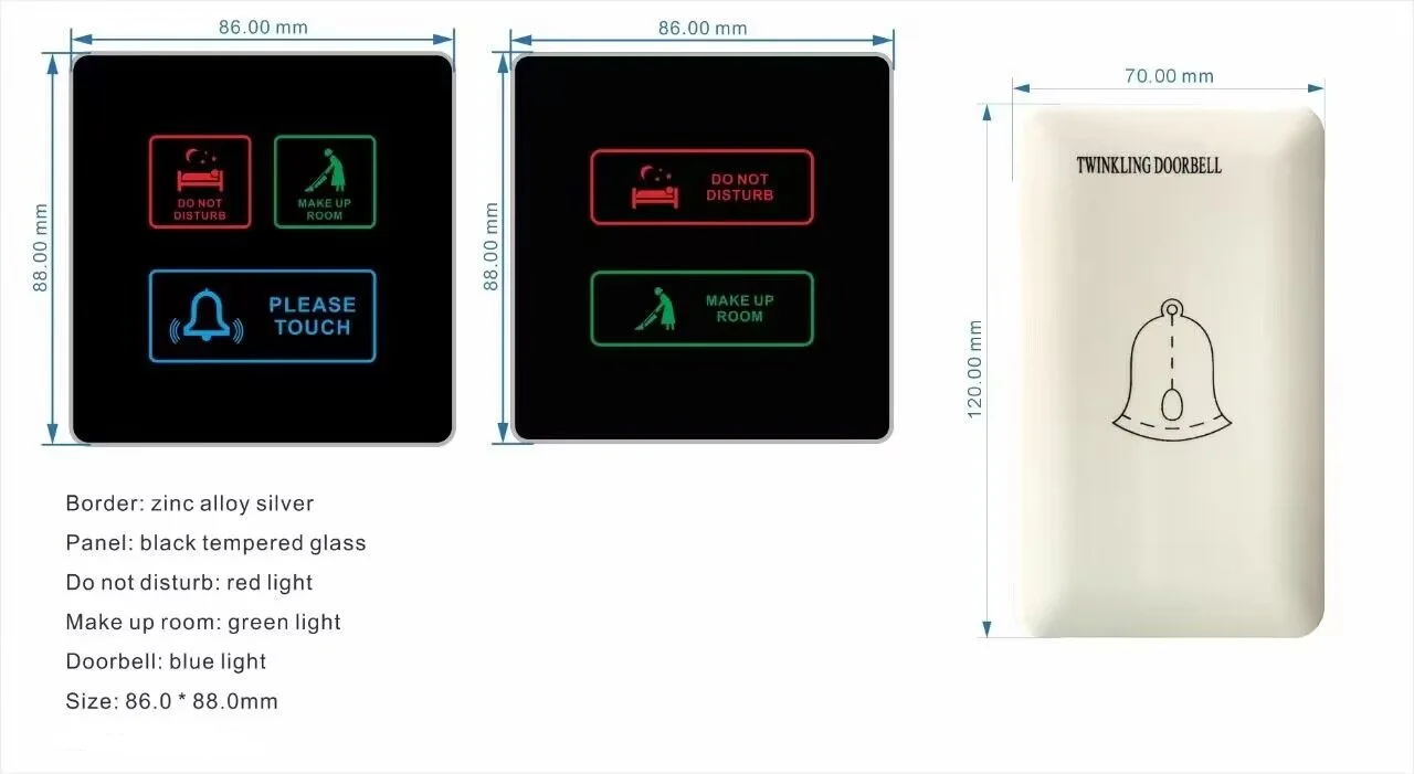 Hotel DND Touch Switch Room Service Switch Work with Doorplate with ...