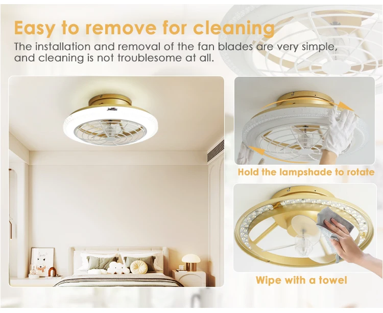 1stshine Led Ceiling Fan 220v Indoor Home Use Low Profile Flush Mounted ...