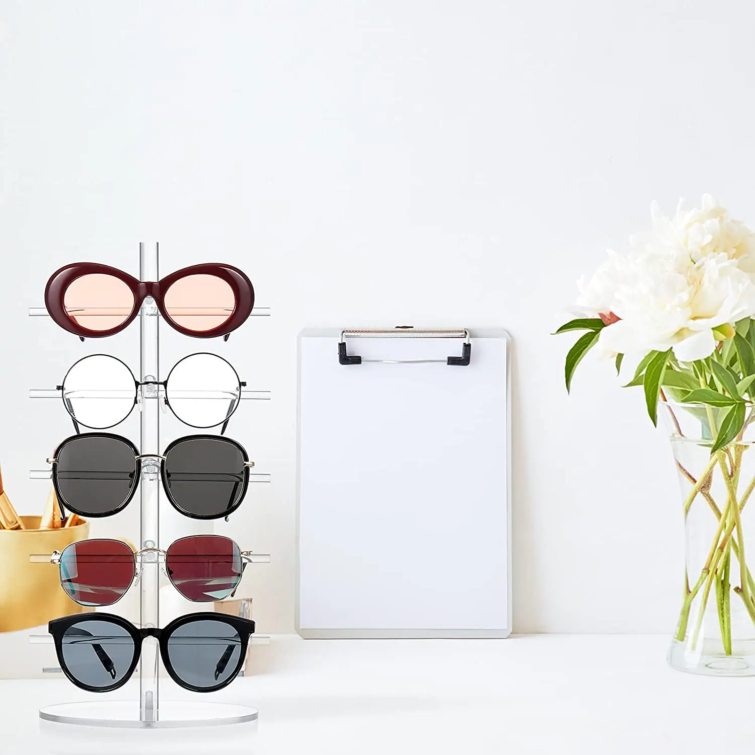 Transparent Acrylic Detachable Sunglasses Frame Display Stand Glasses ...