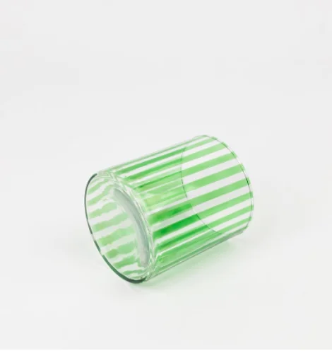 Oem Hand Blown Colored Candy Stripe Borosilicate Glass Cup Tumblers ...