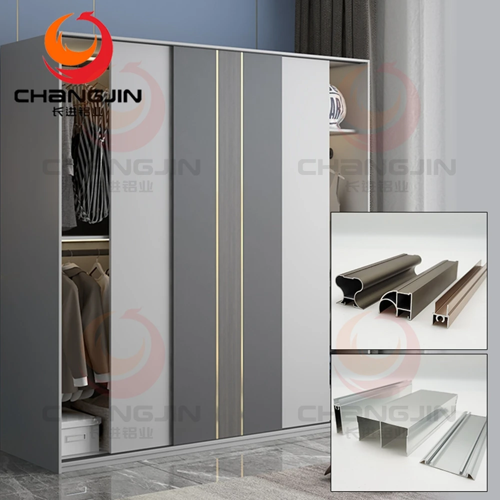 Aluminium Profile Wardrobe & Glass Door Frame - Customized Aluminium ...