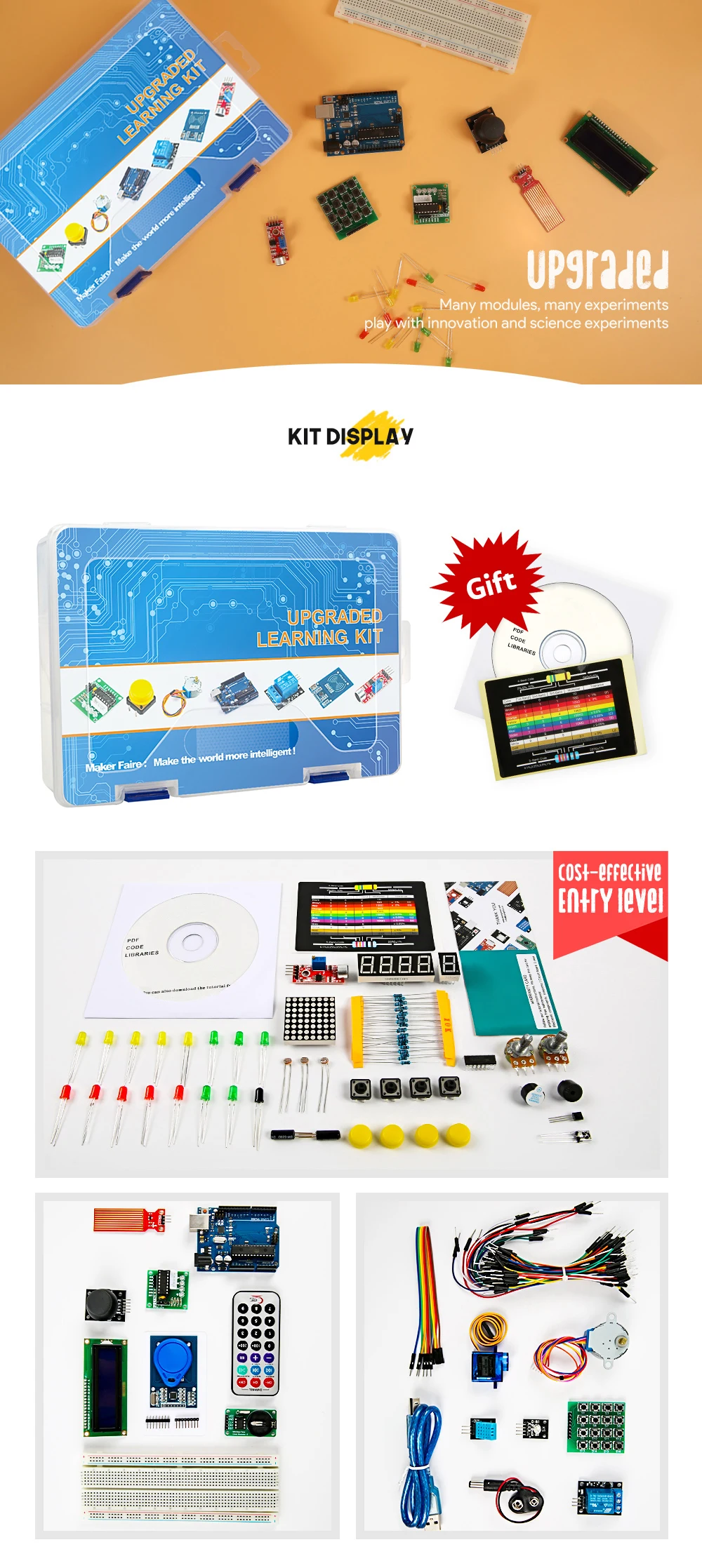 Development Board Complete Starter Kit Compatible with Arduino IDE ...