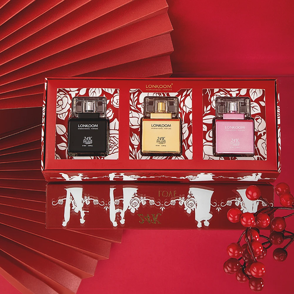 Original Brand Lonkoom 24k Mini Perfume Gift Set For Men And Women Eau ...