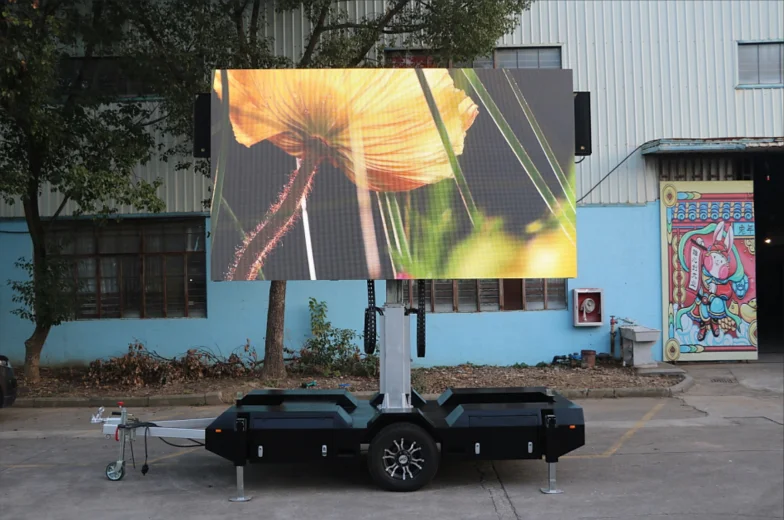 Outdoor P5 P6 Solar Powered Mobile Led Tv Giant Screen Truck Trailer ...