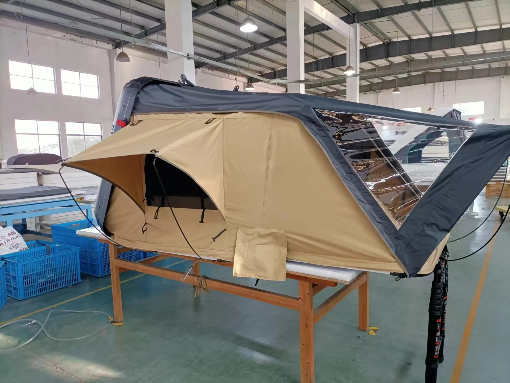 4x4 Offroad Clamshell Roof Top Tent Telescoping Aluminum Ladder for ...