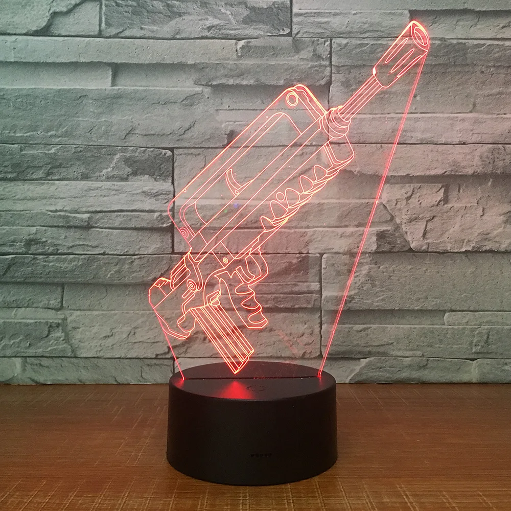 Ak47 Shape Gun Acrylic 7colors Desk Lamp 3d Lamp Novelty Led Night ...