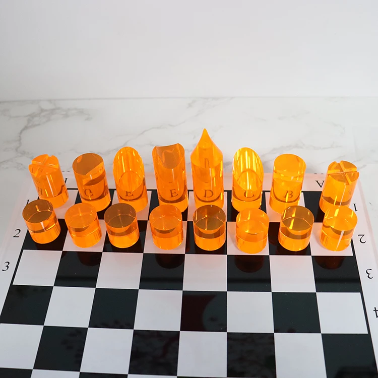 Custom Chess Set Clear Acrylic Chess Game Board Children Game Toys ...