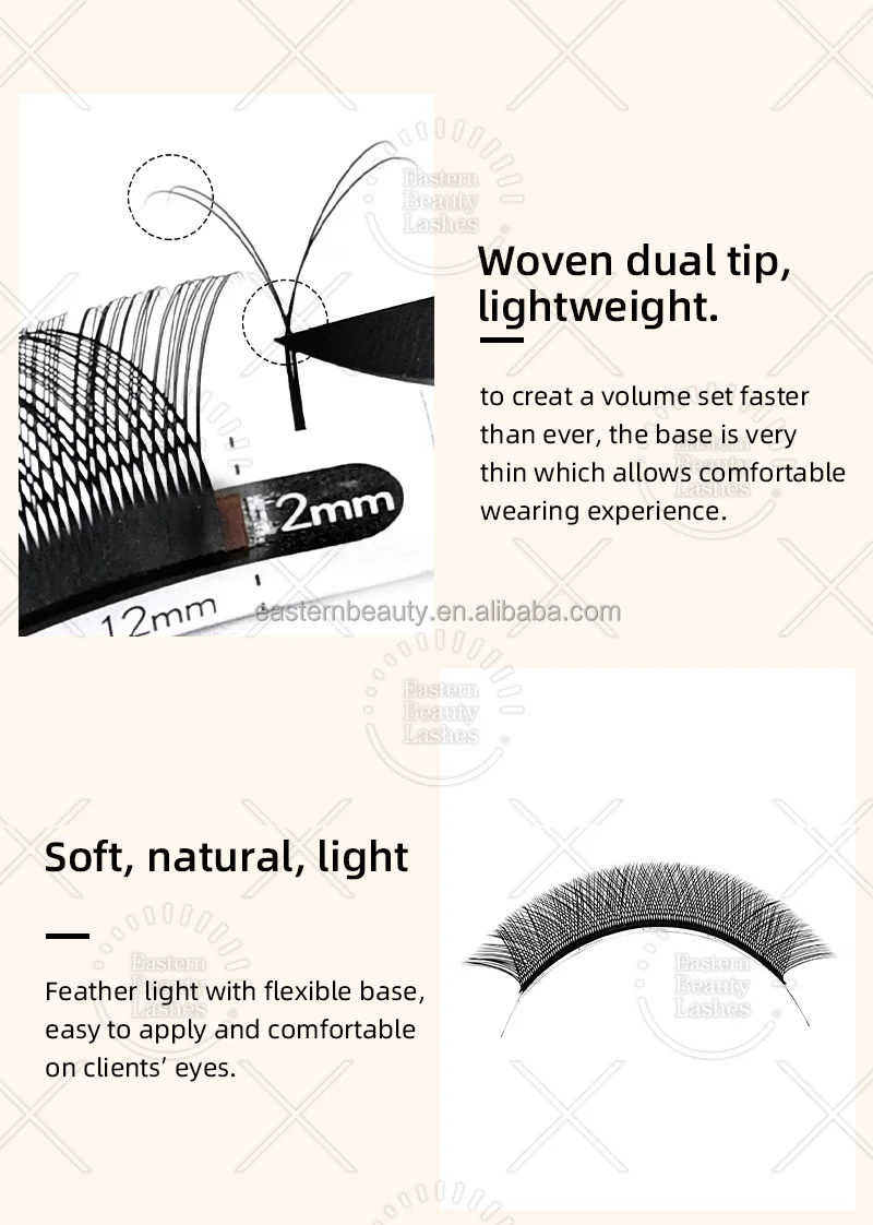 Custom Private Label Y Lash Extensions Y Shape Eyelash Extension Soft ...