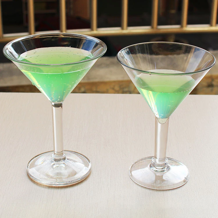 180ml 6 oz Polystyrene Plastic Martini Glasses in Bulk for Party ...