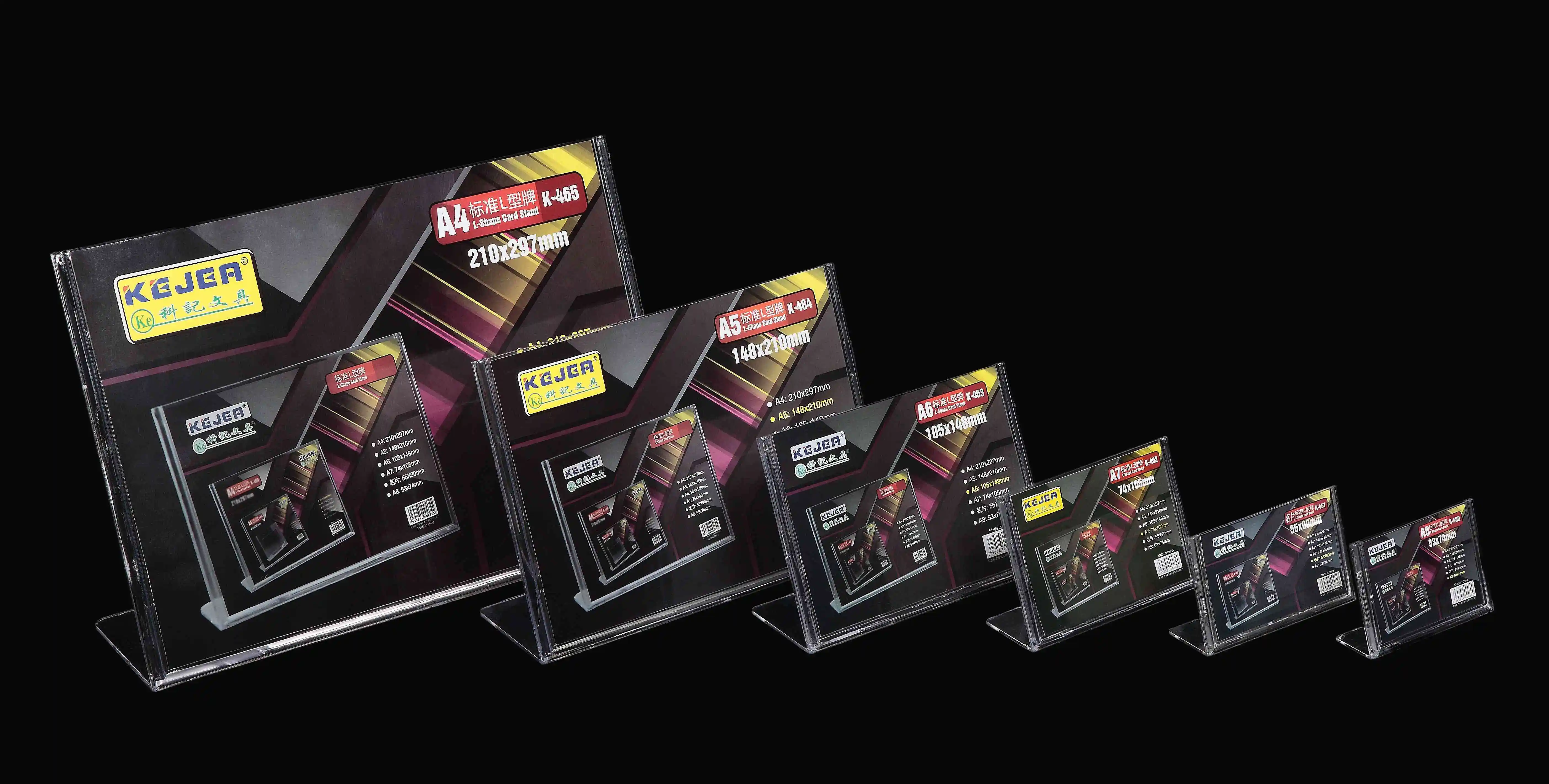 Manufacturer Sales L-shaped Slide Card Stand Kejea Desktop Sign Holder ...