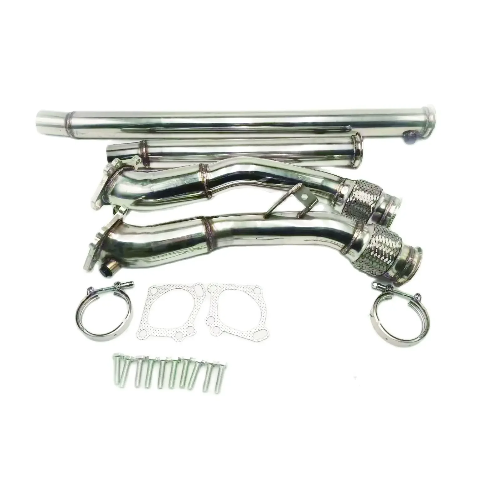Full 3" Exhaust Pipes Kits Adapters K04/RS6 For Aud*i S4 B5 A6 Allroad ...