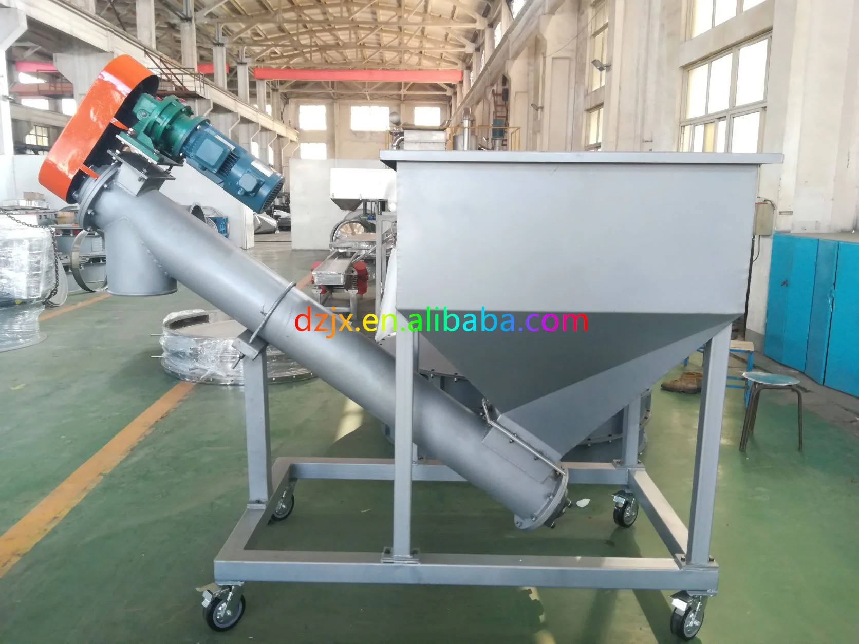 DZJX 45 Degrees Inclined Angle Stainless Steel Drying Auger Screw ...