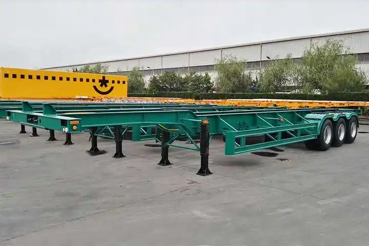 20ft 40ft Container Chassis 3 Axle Skeleton Semi Trailer For Sale - Buy 20ft Skeleton Trailer ...