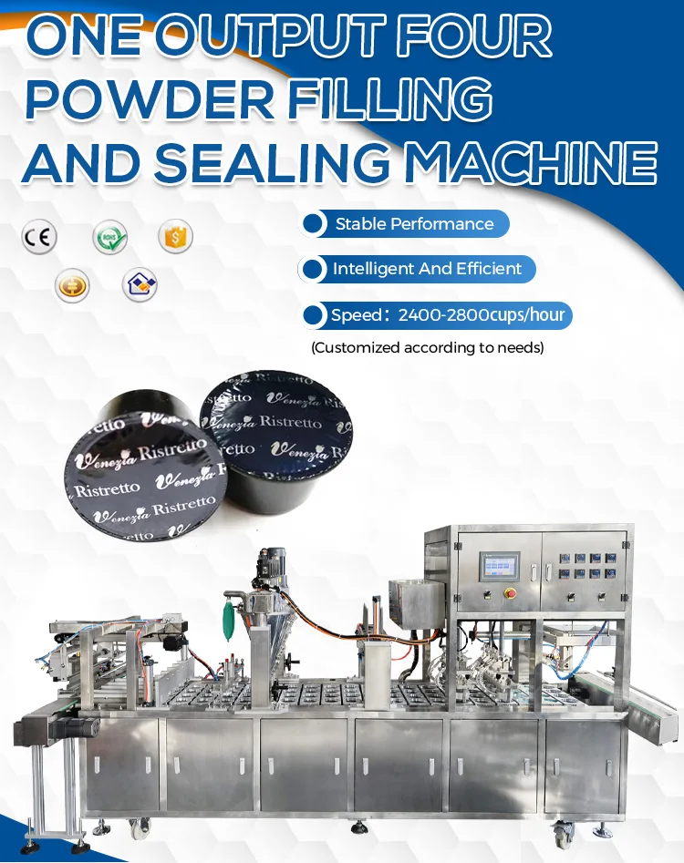 Automatic Aluminum Plastic Cup Coffee Creamer Powder Nespreso Capsule ...