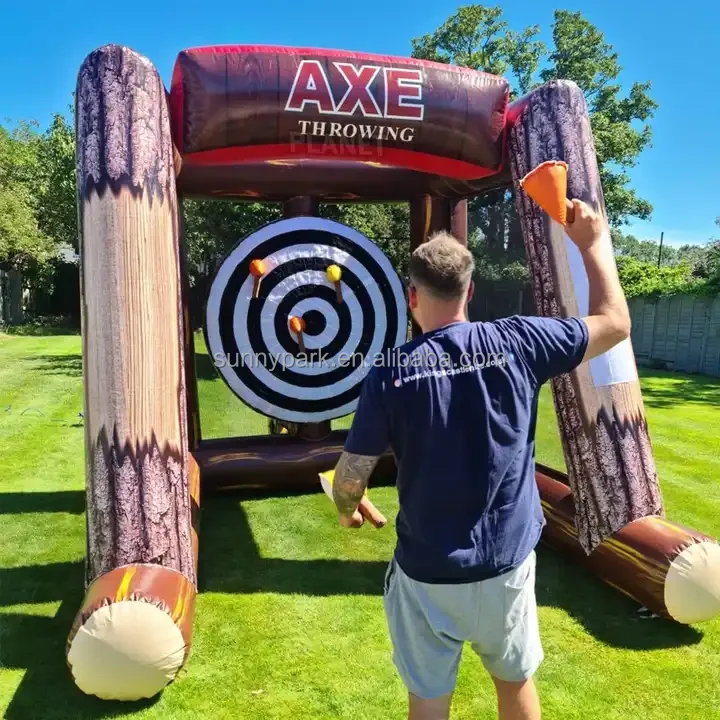 New Design Double Inflatable Axes Throw Interactive Game Inflatable ...