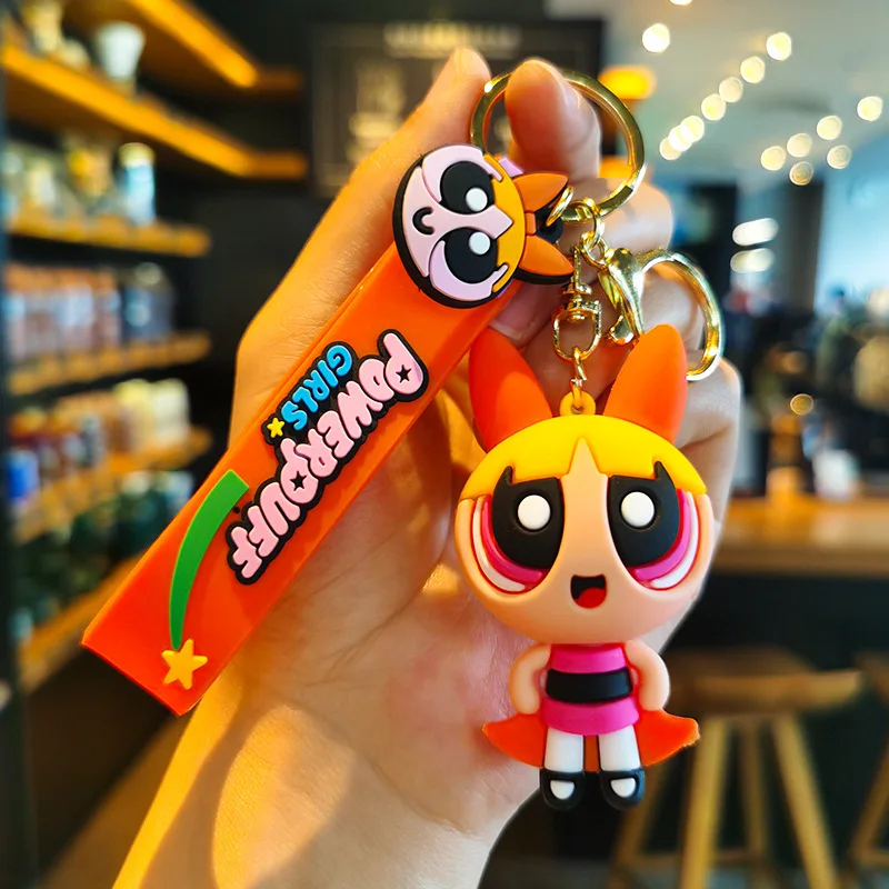 Botu Custom Gifts The Powerpuff Girls Keychain Kawaii Anime Cute ...