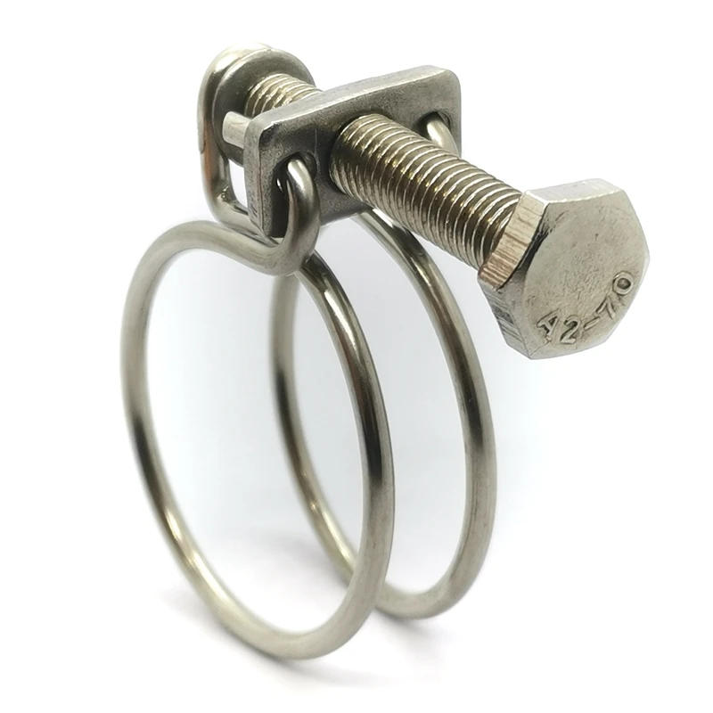 Stainless Steel Double Wire Hose Clamp Galvanized Steel Wire Clamp ...