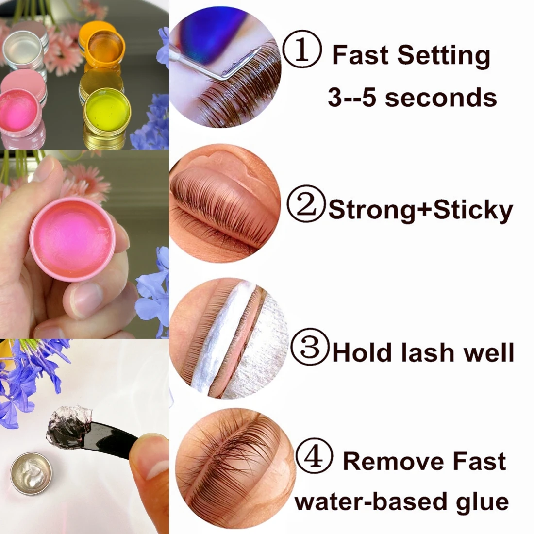 Lash Lift Glue Balm - Instant Eyelash Curl & Brow Lamination