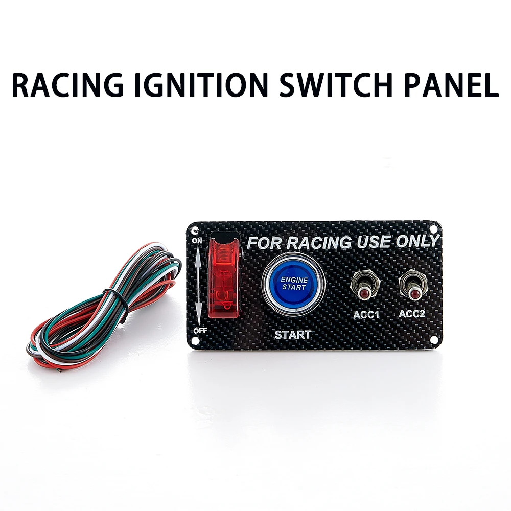 Racing Car Engine Start Toggle Ignition Switch Panel Push Button Set ...