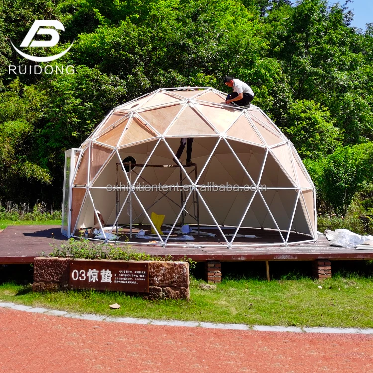 Luxury Geodesic 7m Glamping House With Insulating Lining Waterproof ...