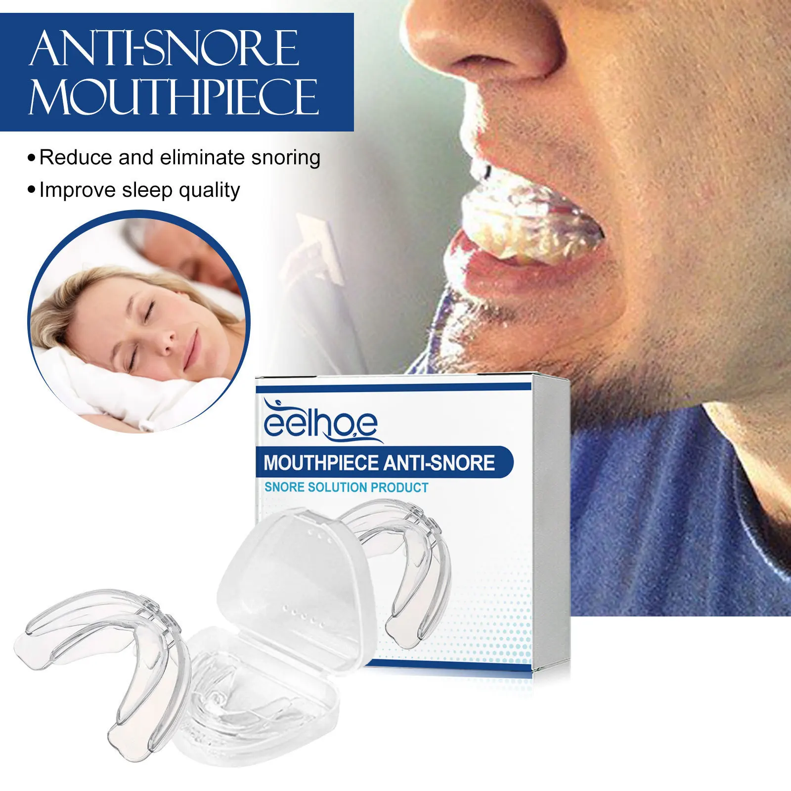 Anti Snoring Bruxism Mouth Guard Improve Sleeping Teeth Bruxism Sleep ...