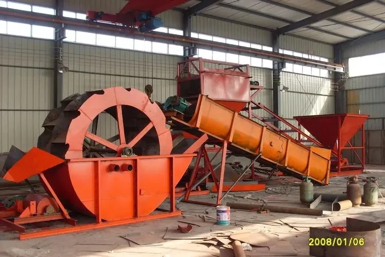 River Sand Gravel Wash Screening Plant Wheel Bucket Sand Dewatering ...
