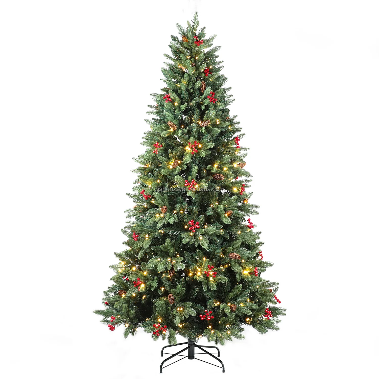 Custom Wholesale Pre-lit Artificial Decorated Christmas Tree With Warm ...