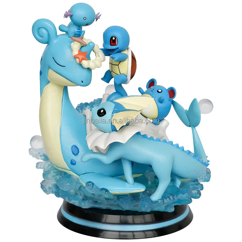 16cm Pvc Pokemoned Mewtwo Dream Lapras Squirtle Lighten Anime Figure ...