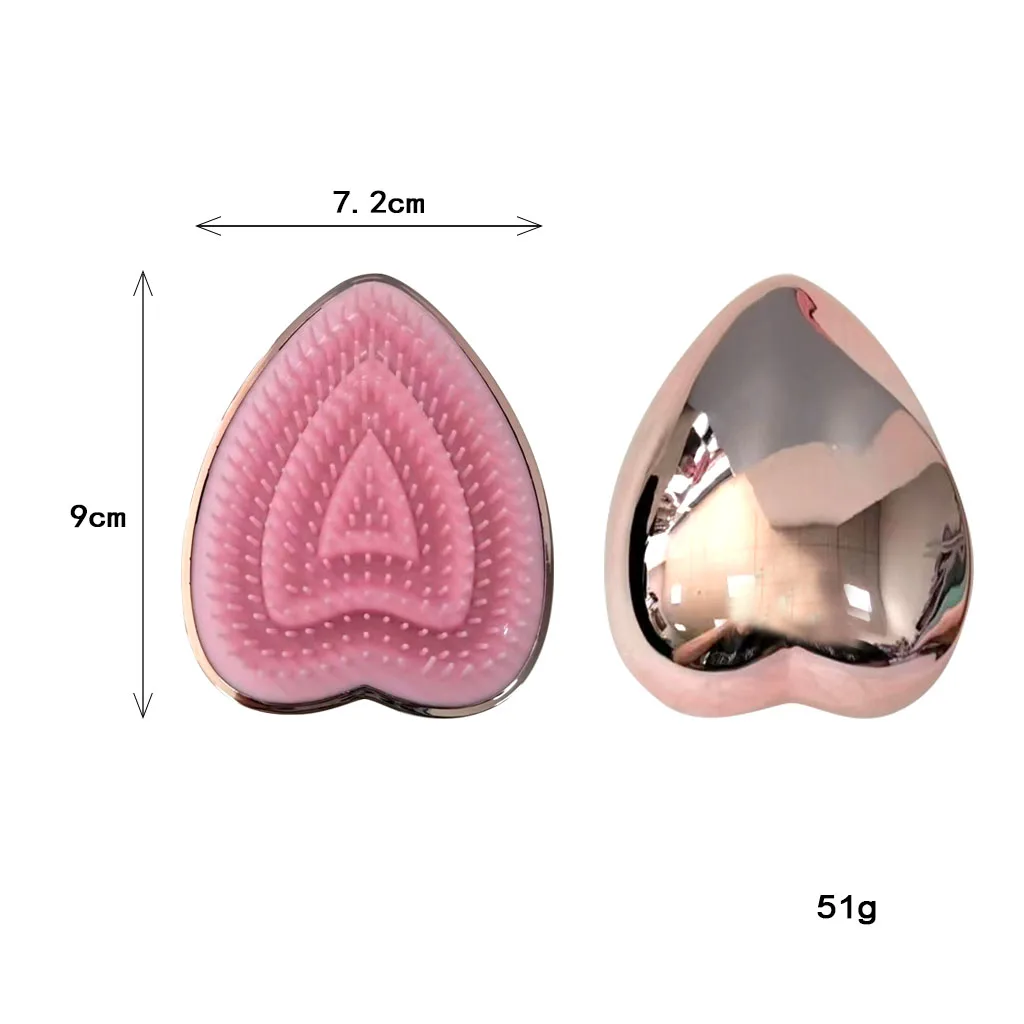 Oem Portable Comb Heart Shaped Brush Electroplatedanti - Knot Straight ...