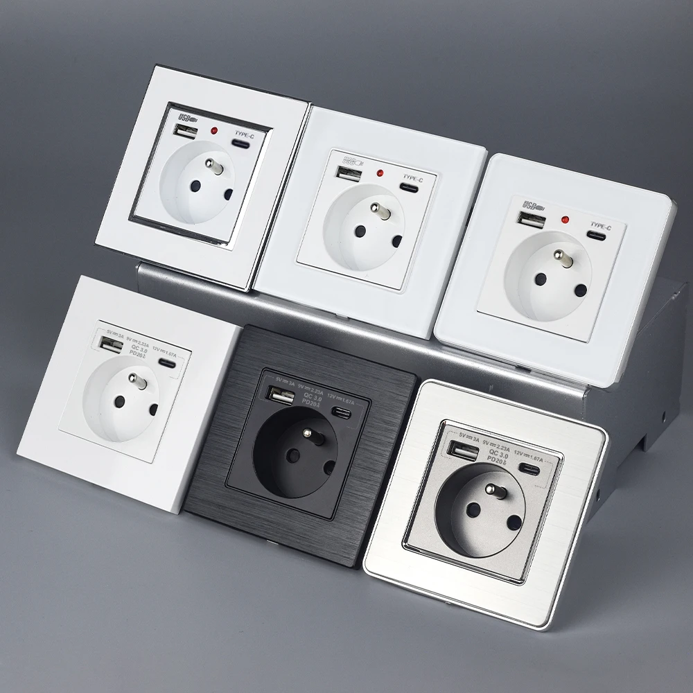 Prises Electrique Et Interrupteur European Encastrable Murale Usb ...
