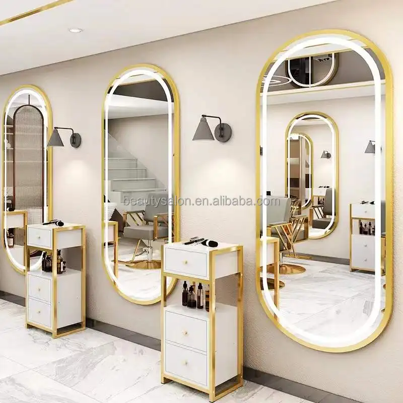 Gold Mirrors Double Sided Styling LED Mirror Station ZY-MS082