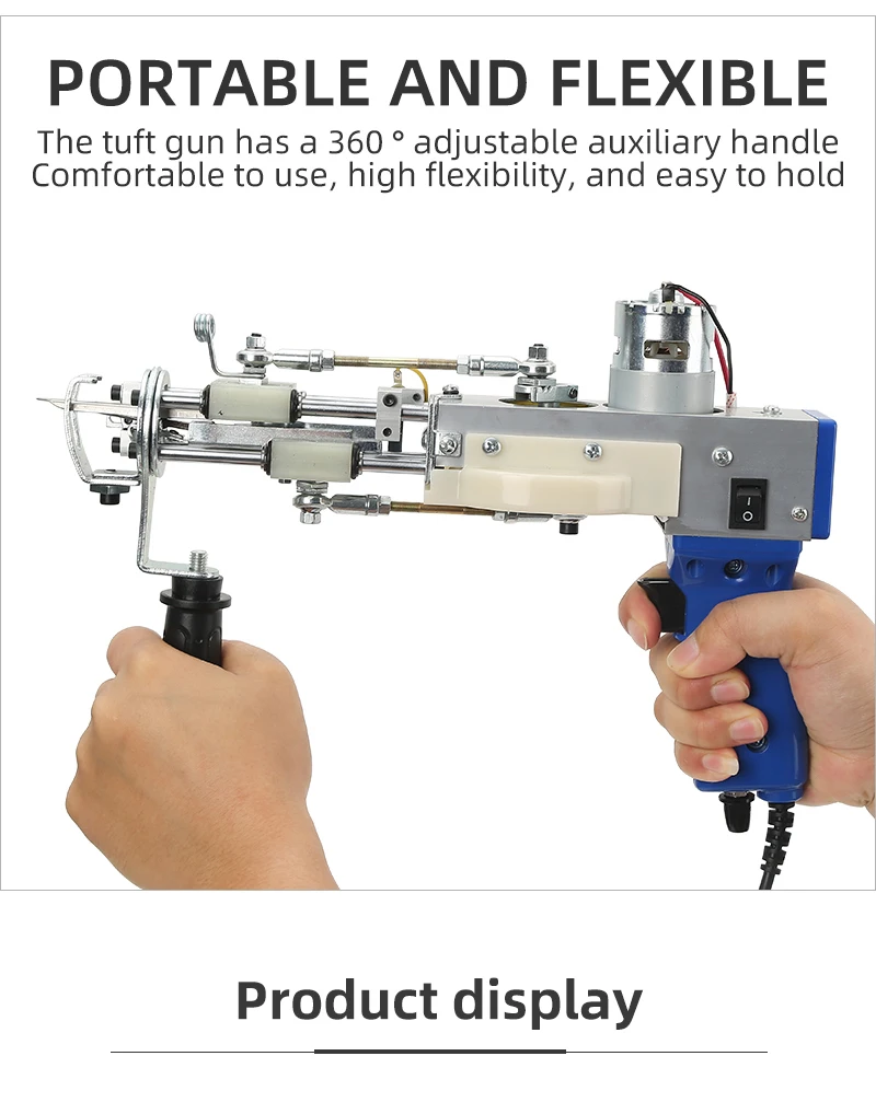 JP Electric Tufted Cloth Making 2in1 Hand Tufting Gun