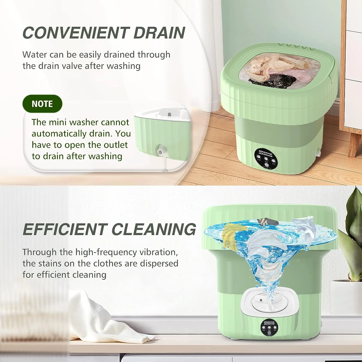 Automatic Foldable Washer Baby Clothes Small Mini Clothes Washing ...