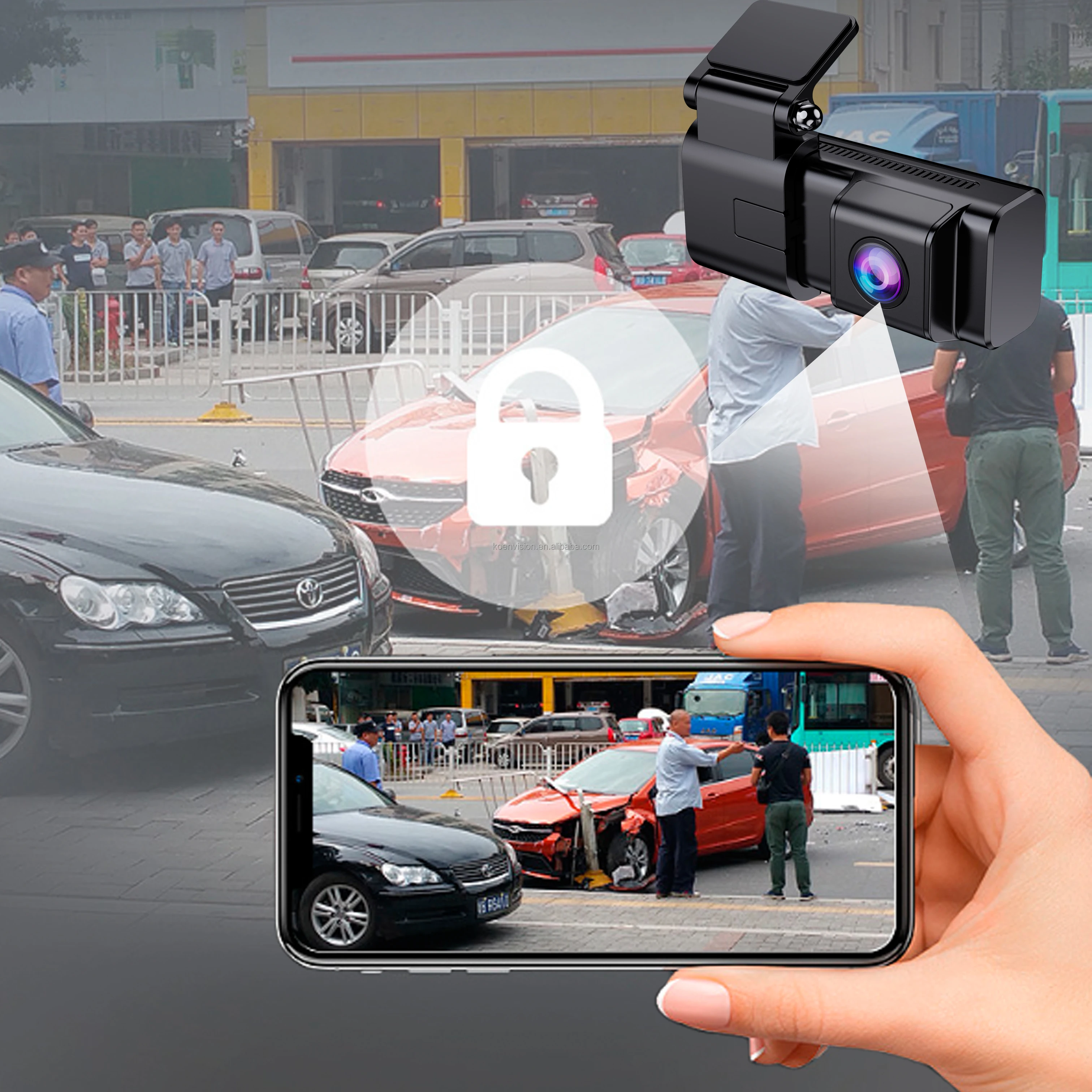 Wifi 1.47 Inch Monitor 4K Car Black Box Car DVR Dash Cam