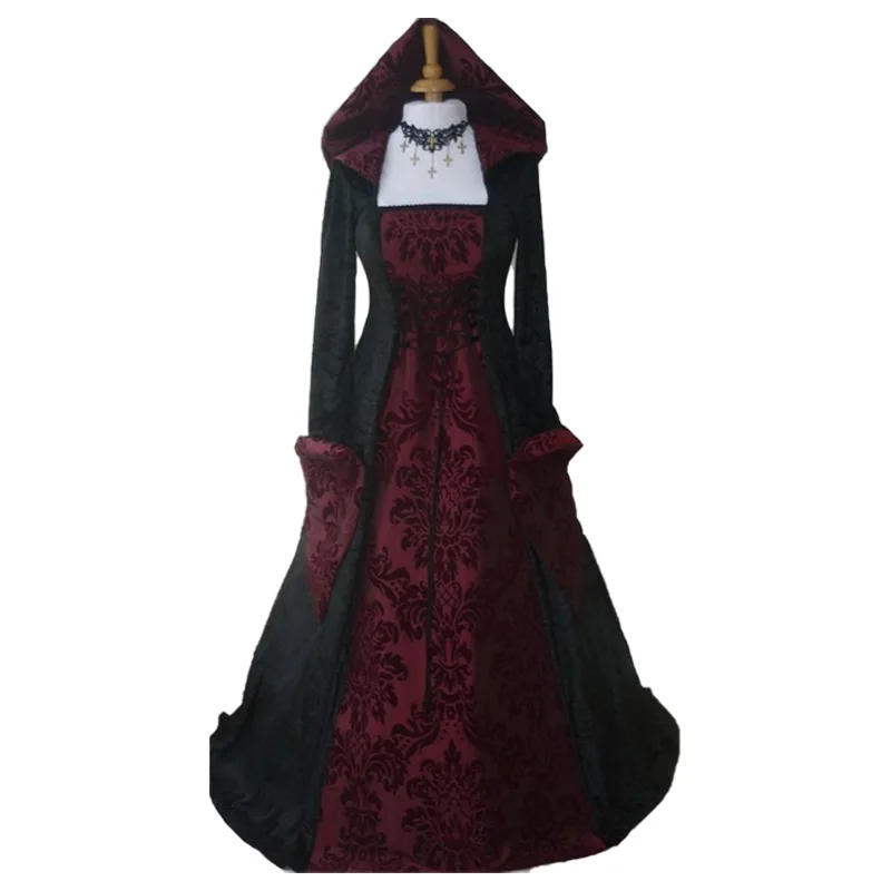 Baige Halloween Costume Witch Medieval Dress Female Adult Plus Size ...