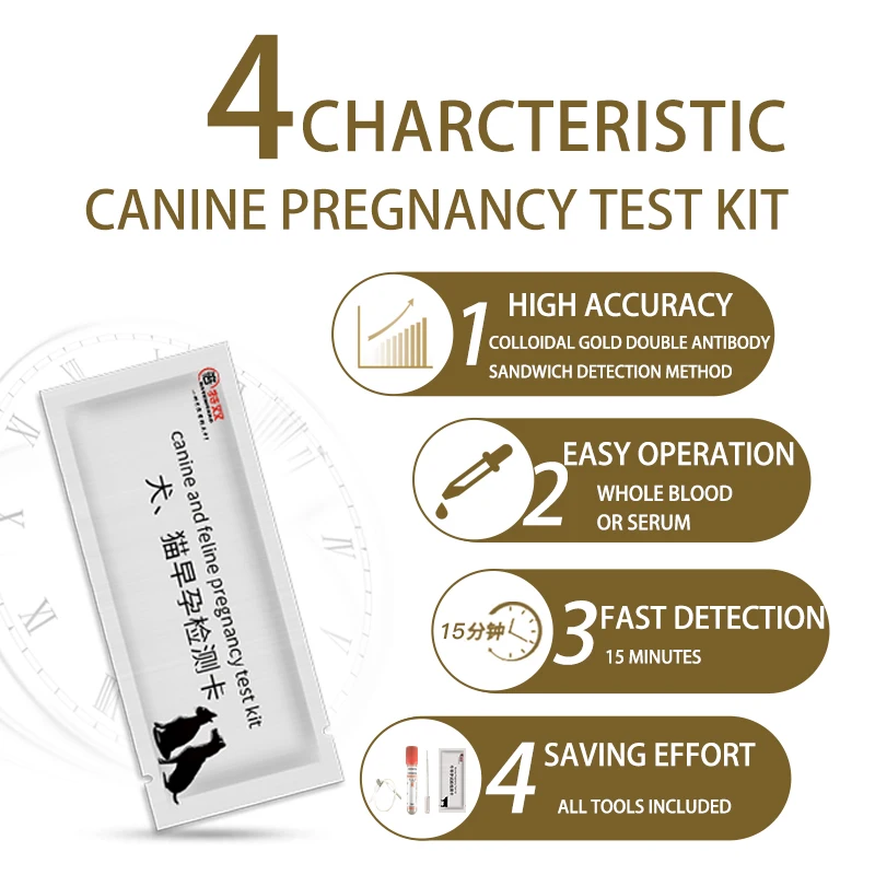Canine/feline Pregnancy Test Kits 28 Days Rapid Test Pet Veterinary ...