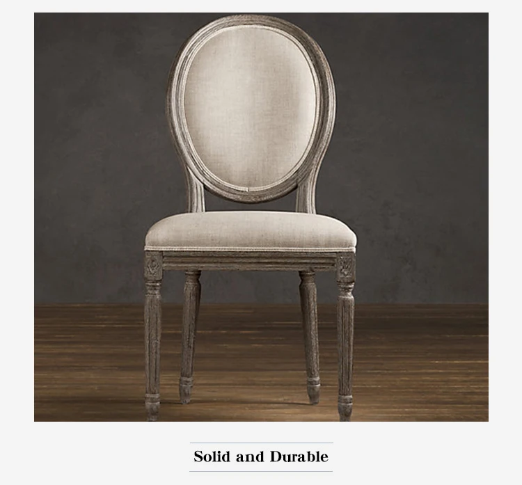 Modern Antique Classic French Louis Dining Chair Round Back Wooden Home ...
