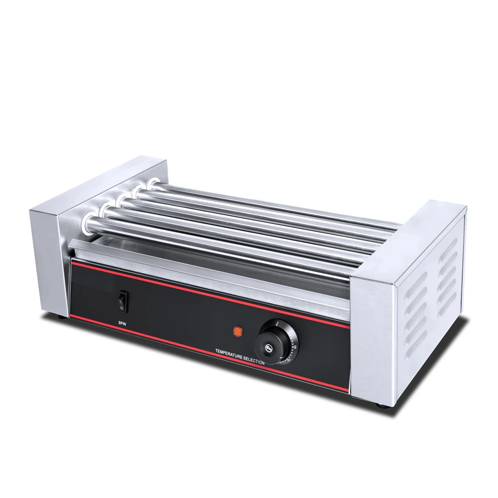 Commercial Hot Dog Grill 5 Rollers Electric Automatic Hot Dog Making ...
