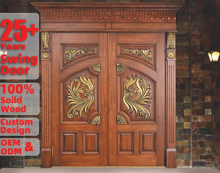 Exterior Solid Wood Arch Main Door Design Front Entry Door