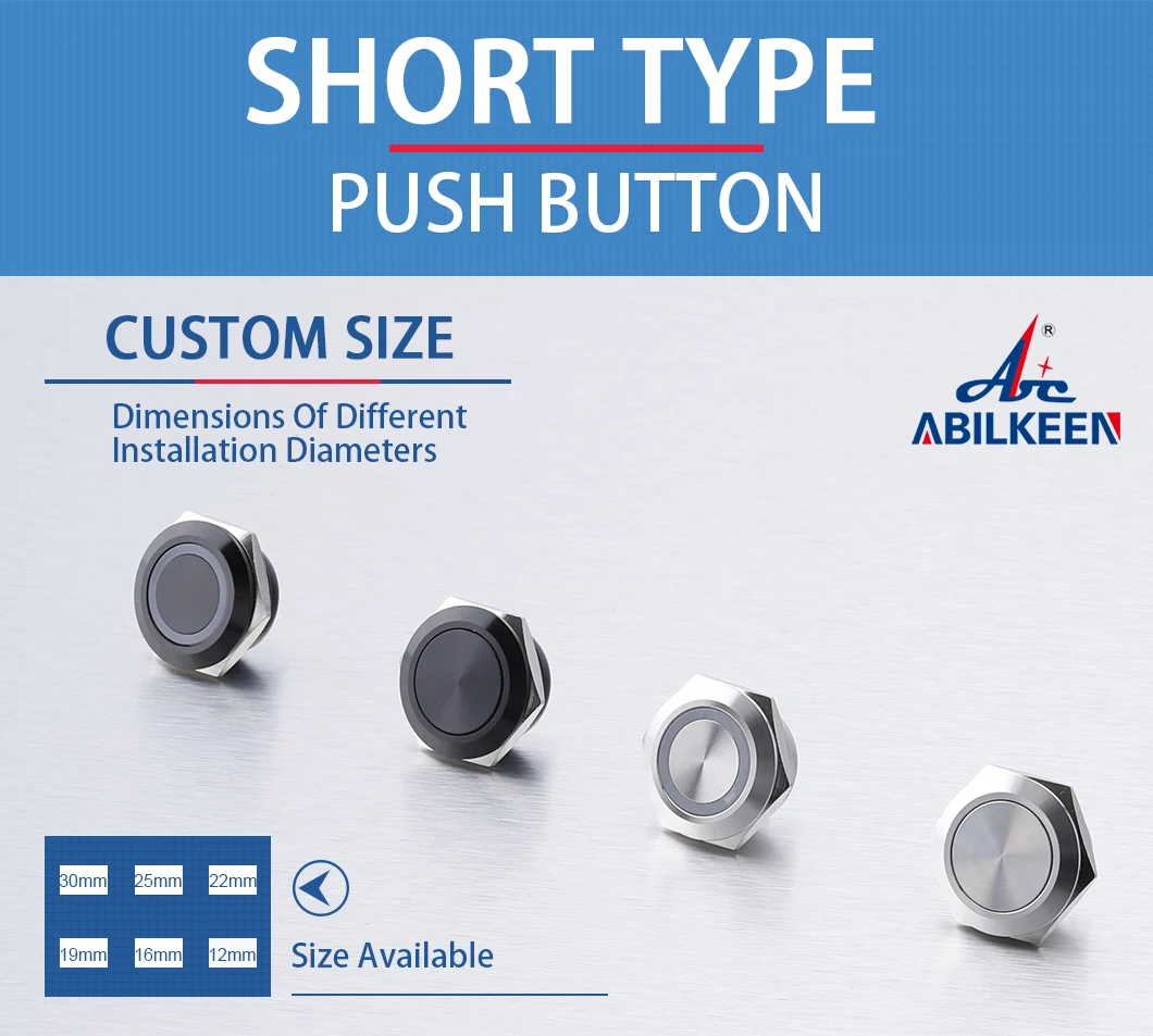 Stainless Steel Push Button 1no Switch Momomtary Function 22mm ...
