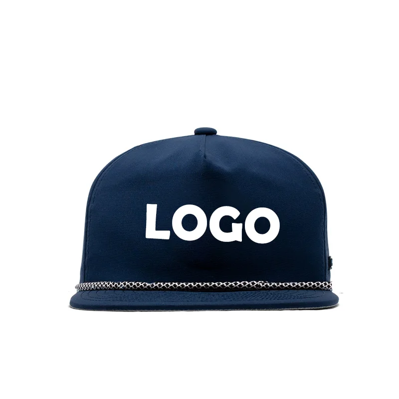 Luxury 5 Panel Snapback Unstructured Waterproof Rope Hat Laser Cut Hole ...