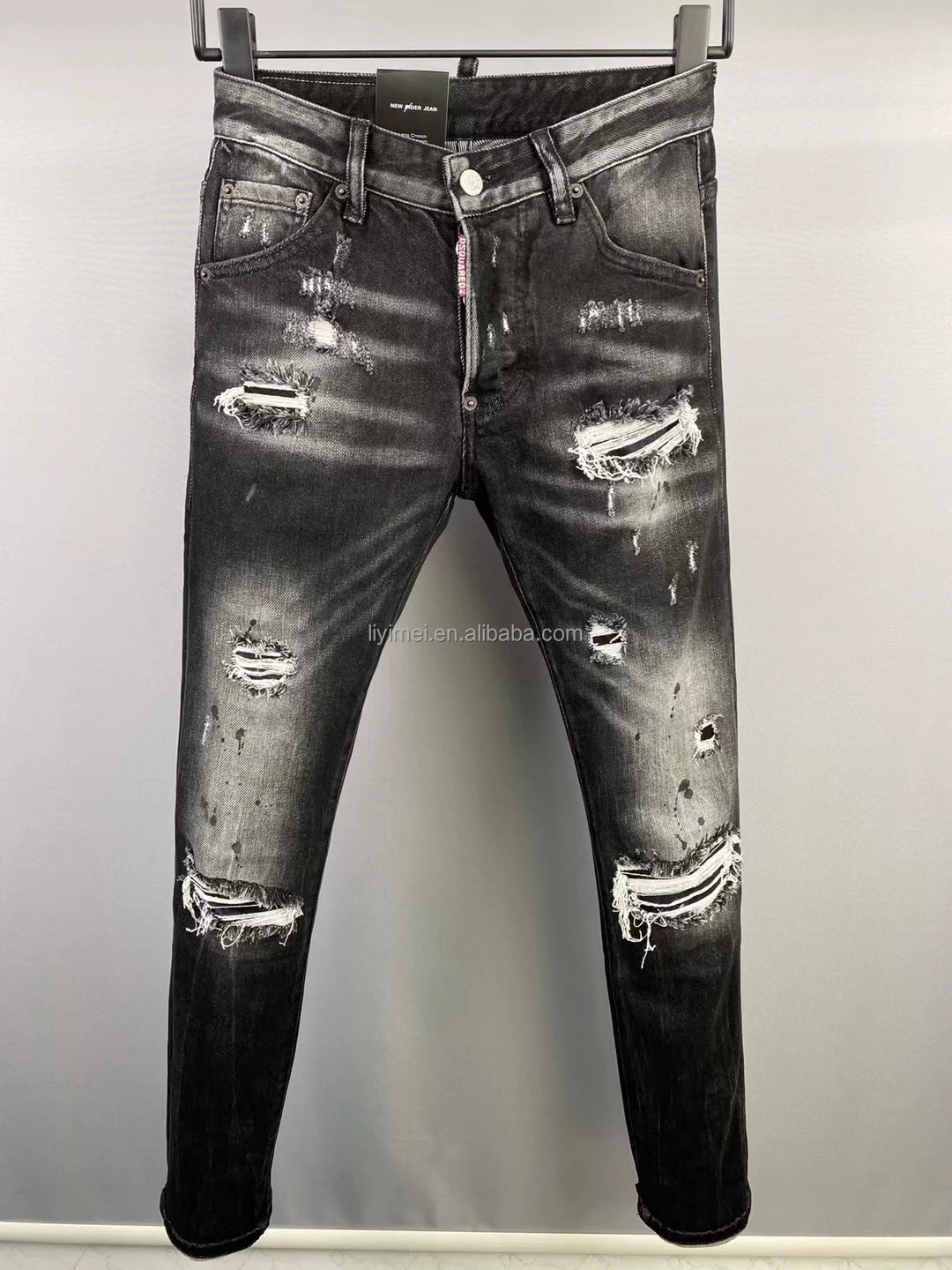 Men's Jeans Patch Embroidered Jeans Men Denim Pants 29 30 31 32 33 34 ...