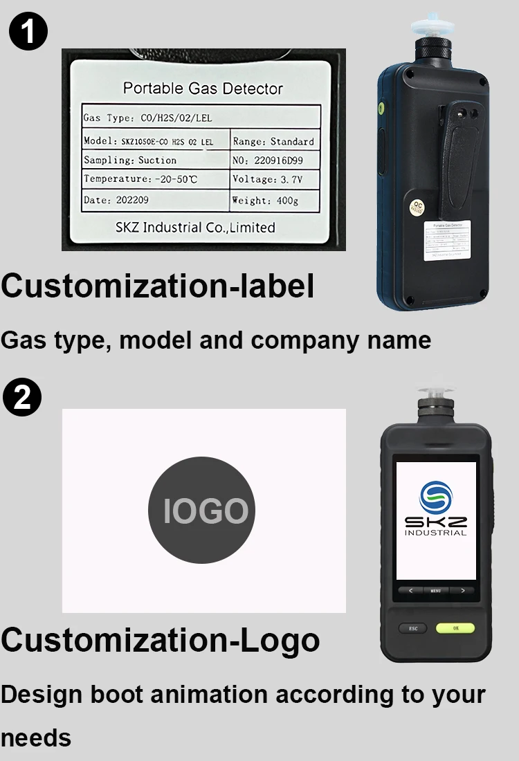 Skz1050e Portable 4 In One Automatic Ammonia Nh3 Flue Gas Multi ...