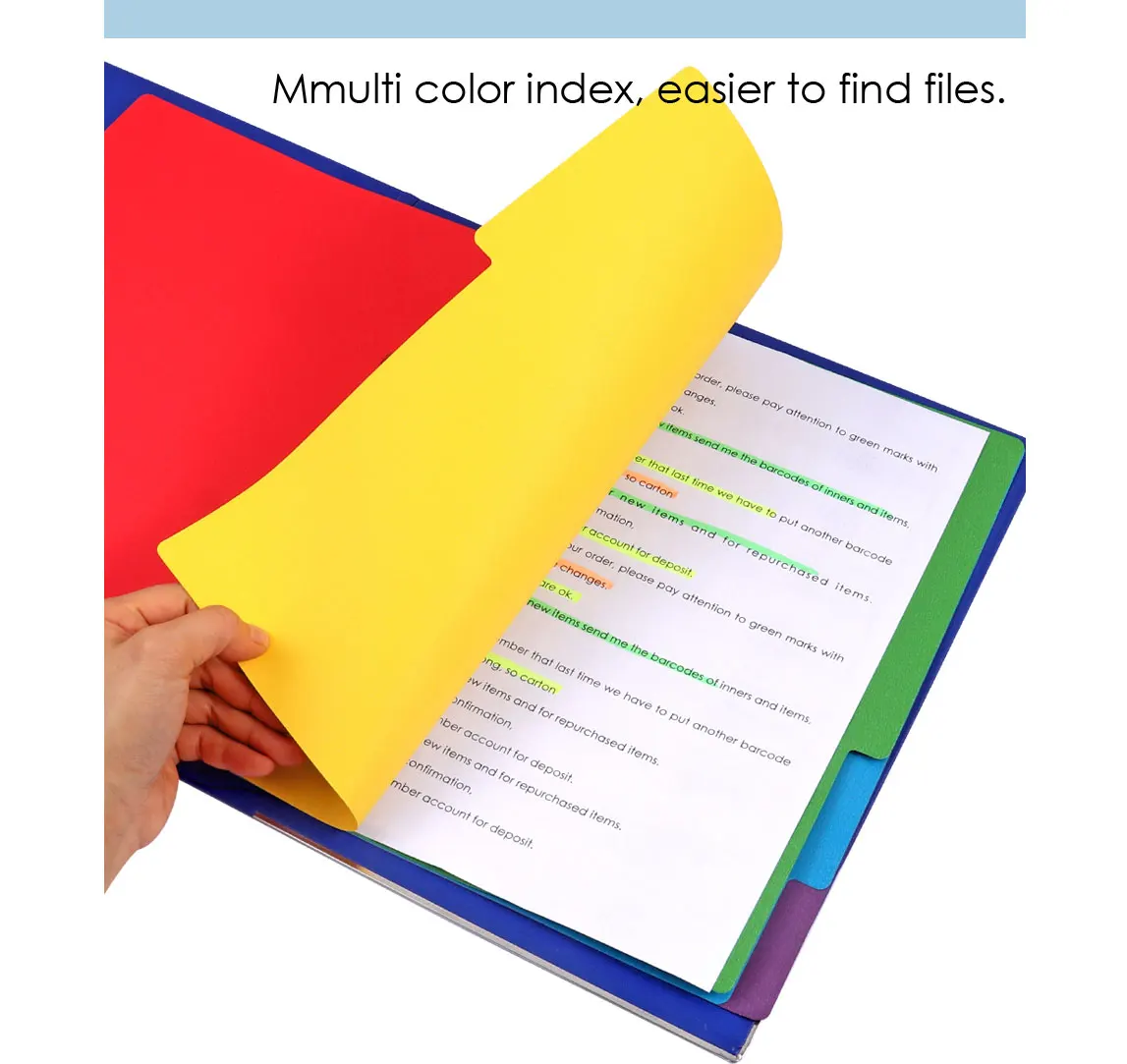 Foska A4 Assorted Color Paper Index Dividers - Reliable Quality