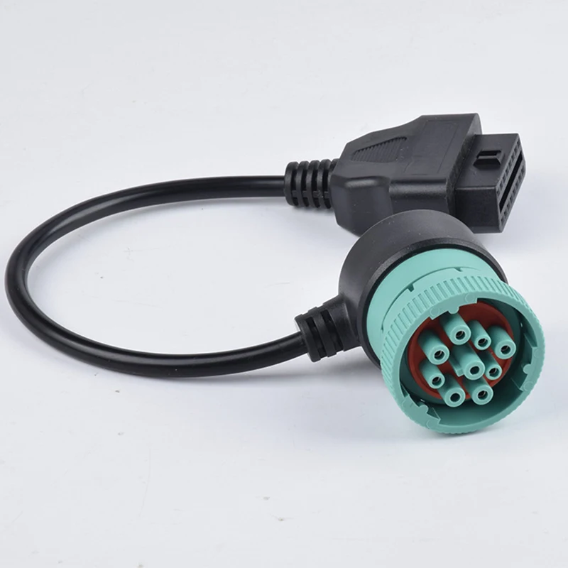 J1939S J1708 L-type right angle 9-pin to Obd 2 car obd adapter truck ...