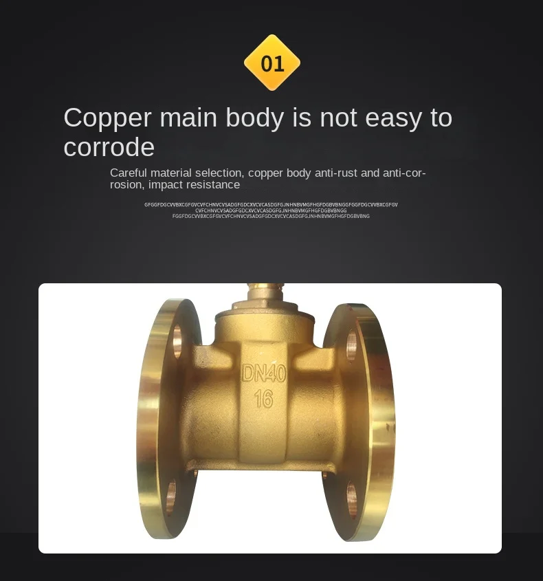 Flange Type Copper Gate Valve Z45w-16t All Brass Valve For Water In ...