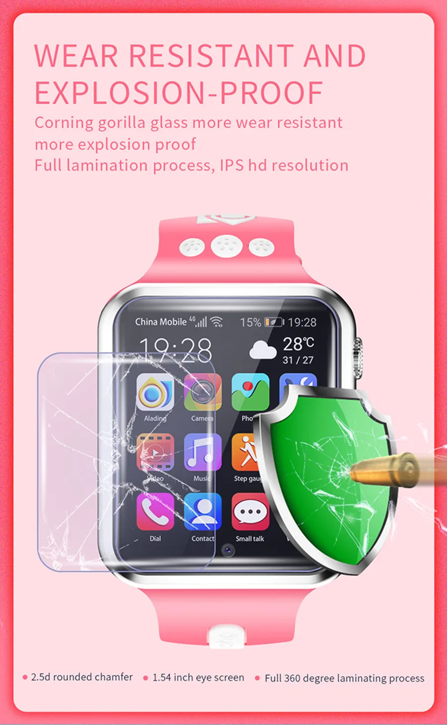 4G Smart Watch W5 - GPS, Touch Screen, and Double Camera