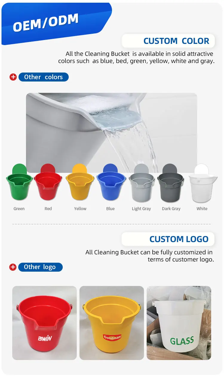 9l / 13l Household Pp Plastic Water Pail Bucket For Cleaning - Buy Pail ...