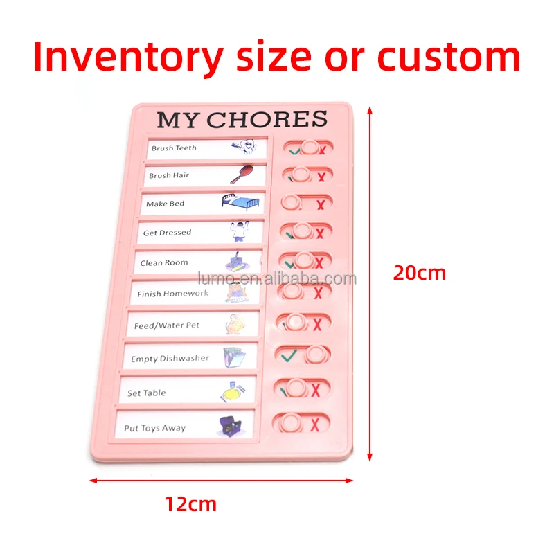 Detachable Chores Plastic Board With Slider Custom To Do Checklist ...